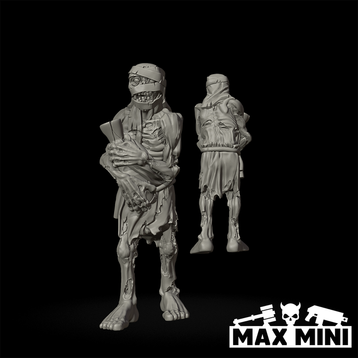 3D Printable Desert Zombies Group 2 by Max Mini