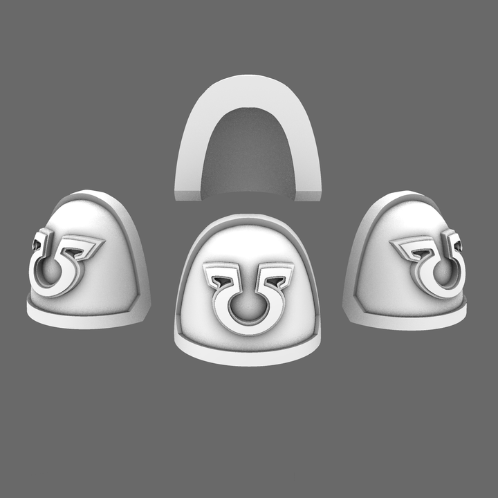 3D Printable Ultra Corp V07 Eagle Shoulder Pads Type A by BW Terrain ...