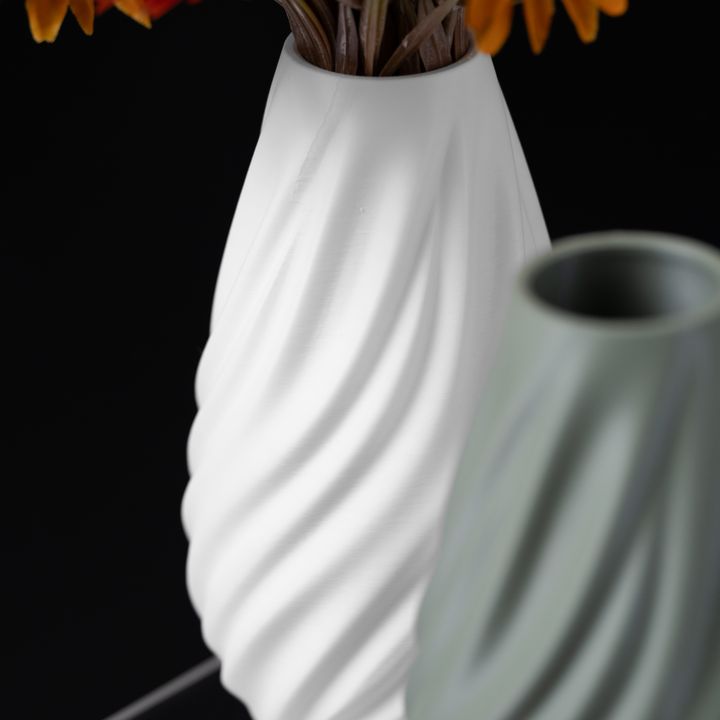 3D Printable Wave Flower Vase by MODERN MACHINE by MODERN MACHINE