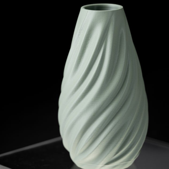 3D Printable Wave Flower Vase by MODERN MACHINE by MODERN MACHINE