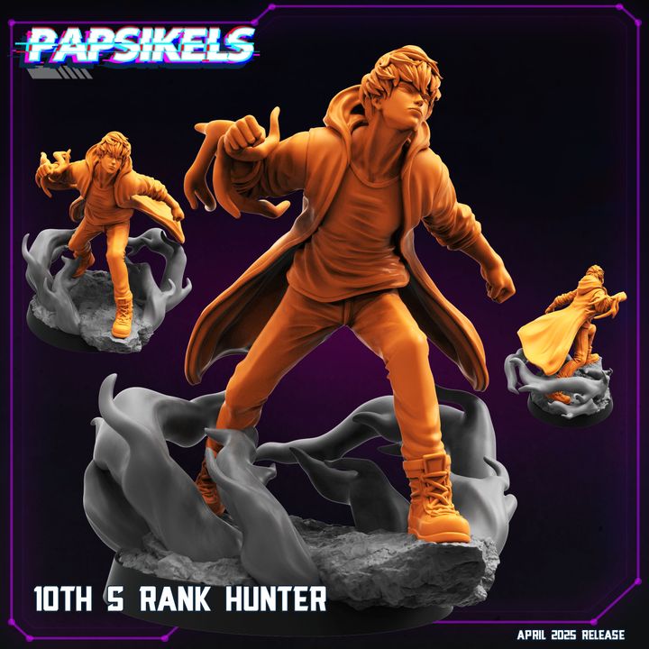 3D Printable 10TH S RANK HUNTER by PAPSIKELS MINIATURES