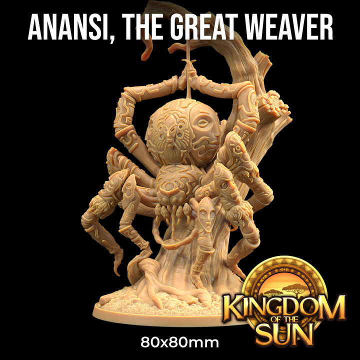 3D Printable Anansi, The Great Weaver | PRESUPPORTED | Kingdom of the ...