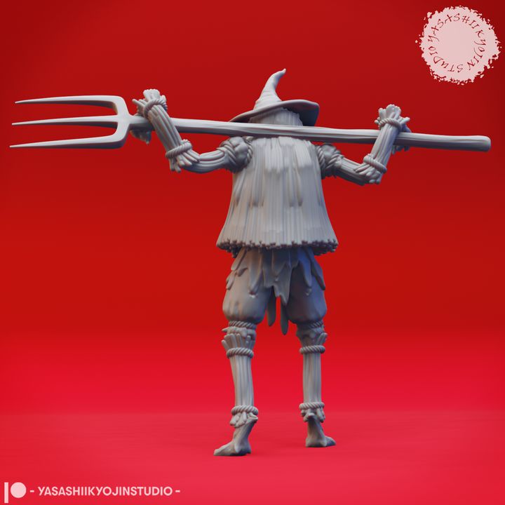 3D Printable Scarecrow - Pitchfork - Tabletop Miniature (Pre-Supported ...