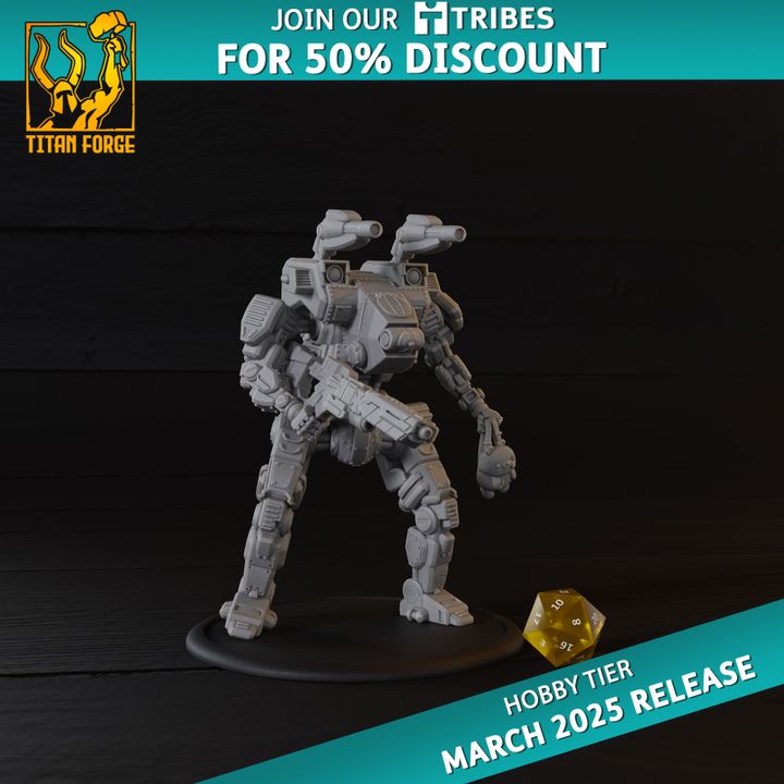 3D Printable Archon Defender - Hobby 75mm model. by Titan Forge Miniatures