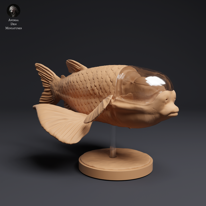 3D Printable Barreleye Fish by Animal Den Miniatures