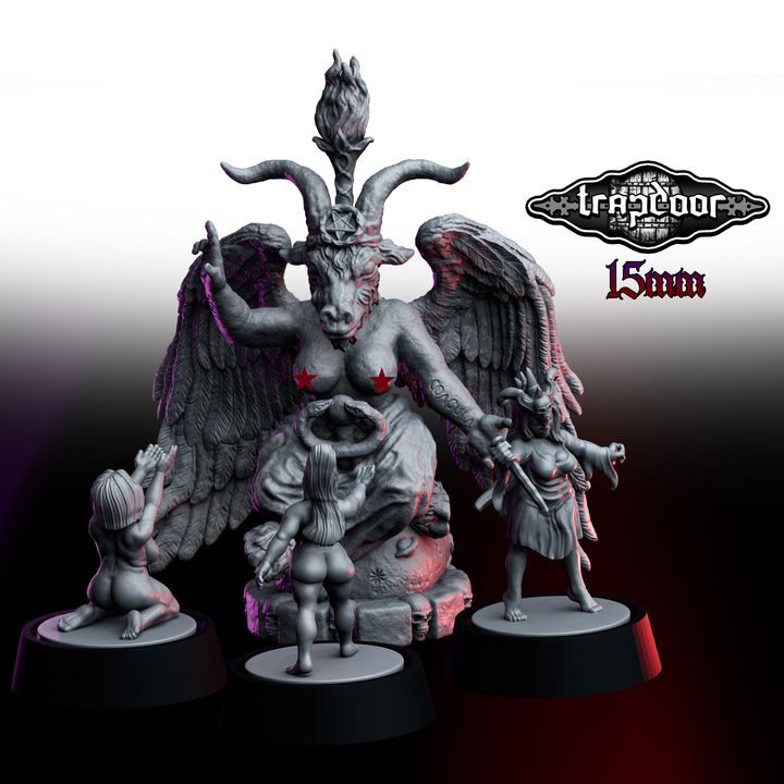 3D Printable in Baphomet's shadow 15mm by DDF Models and Miniatures