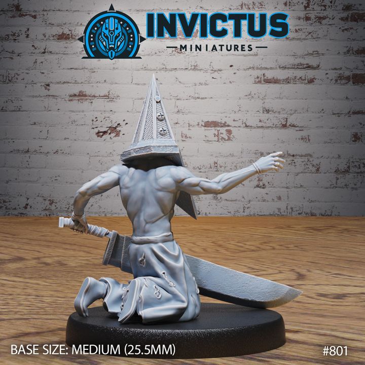 3D Printable Crimson Executioner Kneel / Pyramid Head Warrior ...