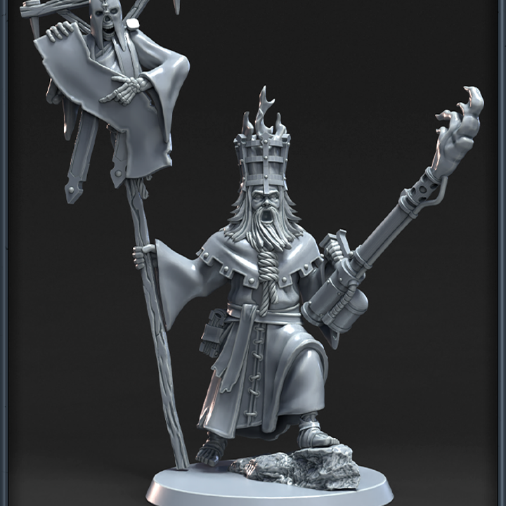 3D Printable Tarot set - IX The Hermit by Hydra workshop miniatures