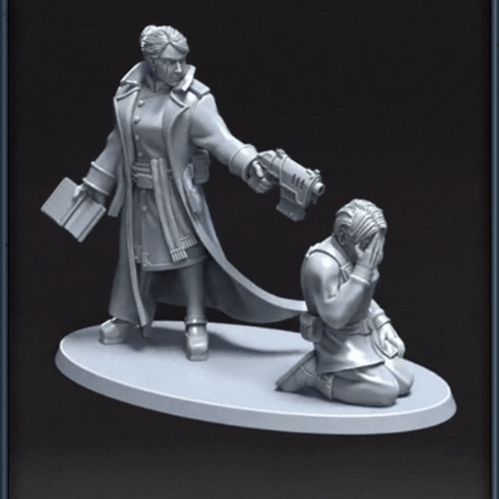 3D Printable Tarot set - XI Justice by Hydra workshop miniatures