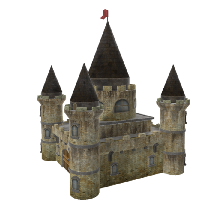 3D Printable Majestic Medieval Castle – Highly Detailed 3D Model by Ahmed