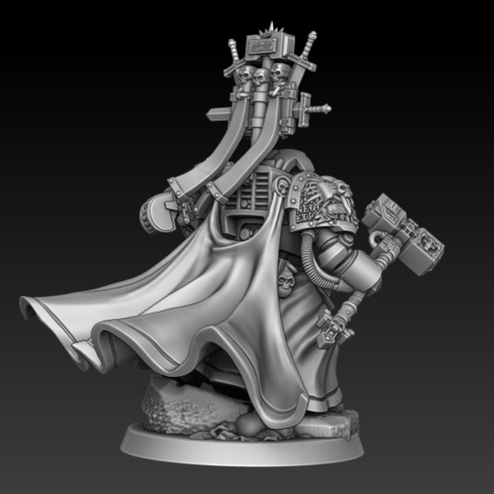 3D Printable Silver Wardens Apex Terminator Squad Leader by Chad Hoverter