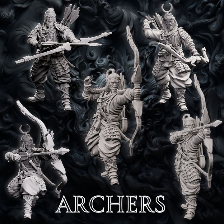 3D Printable Samurai Archer STL Files – 5 Printable Miniatures for ...