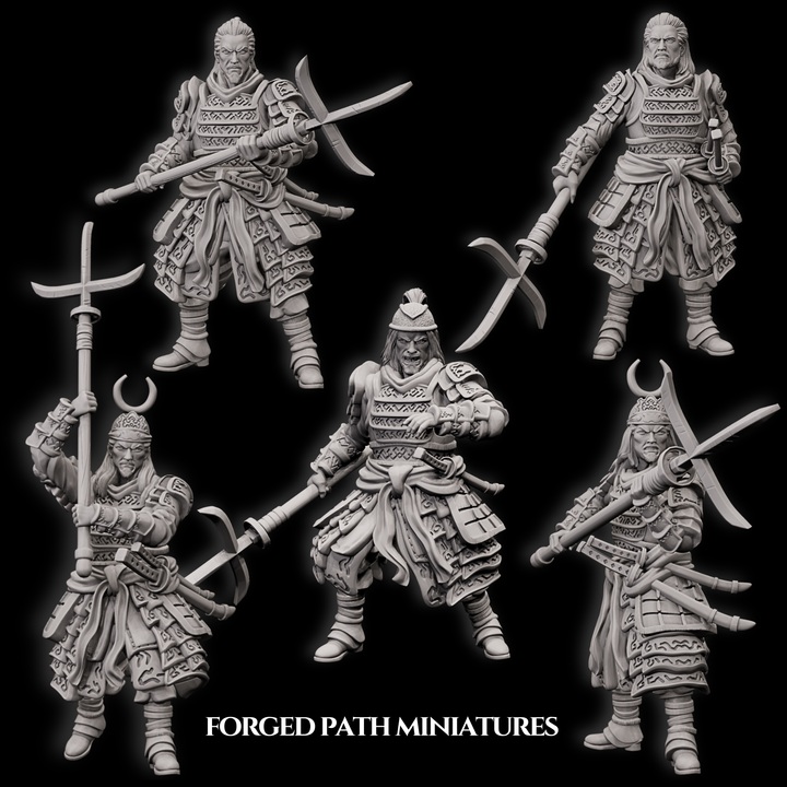 3D Printable Samurai Naginata Unit – 5 Printable STL Models | 30mm ...