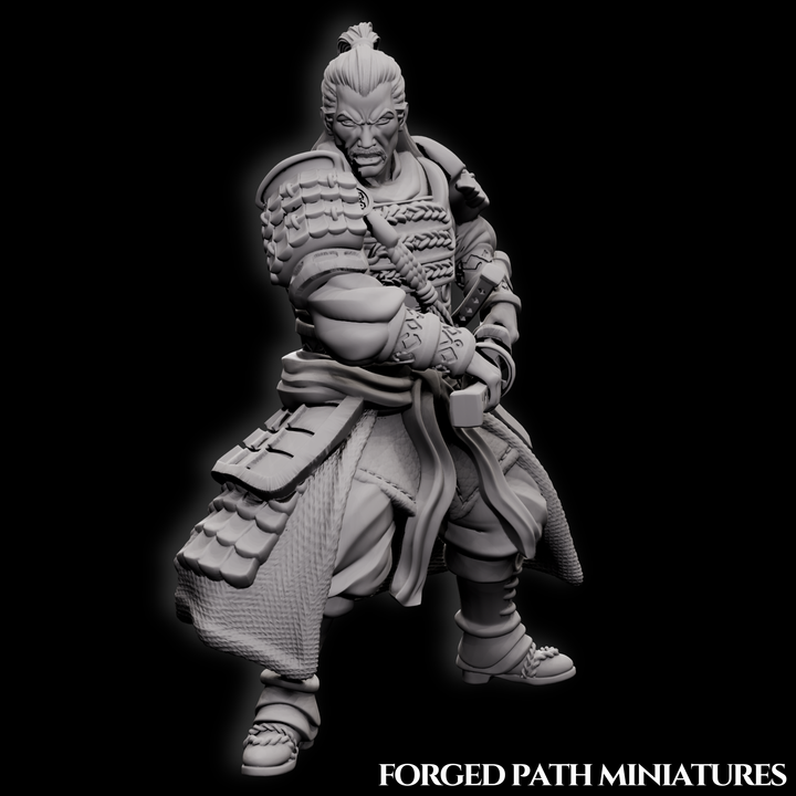 3D Printable Samurai with Katana – 5 STL Miniatures | 30mm Scale | For ...