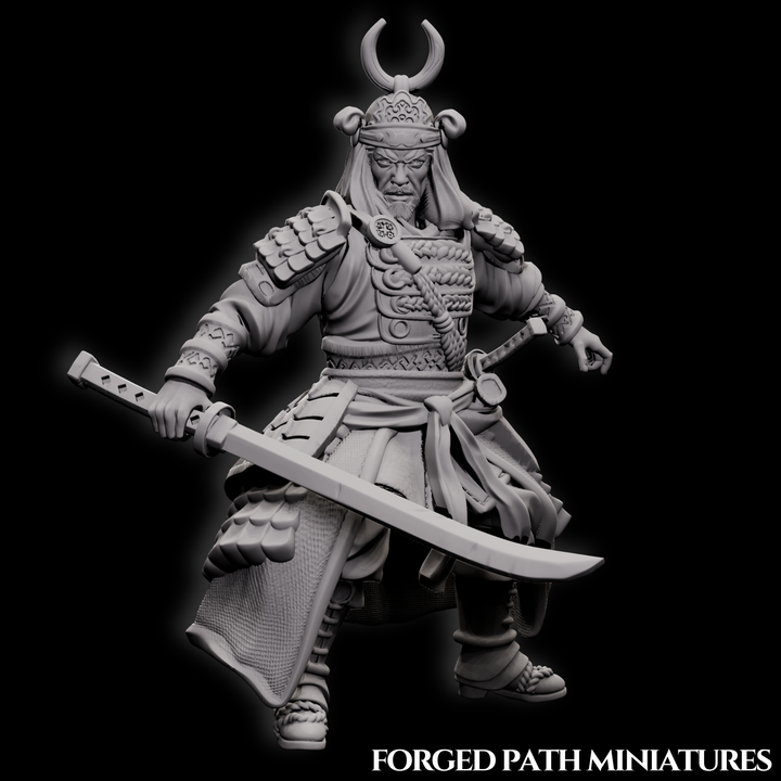 3D Printable Samurai with Katana – 5 STL Miniatures | 30mm Scale | For ...