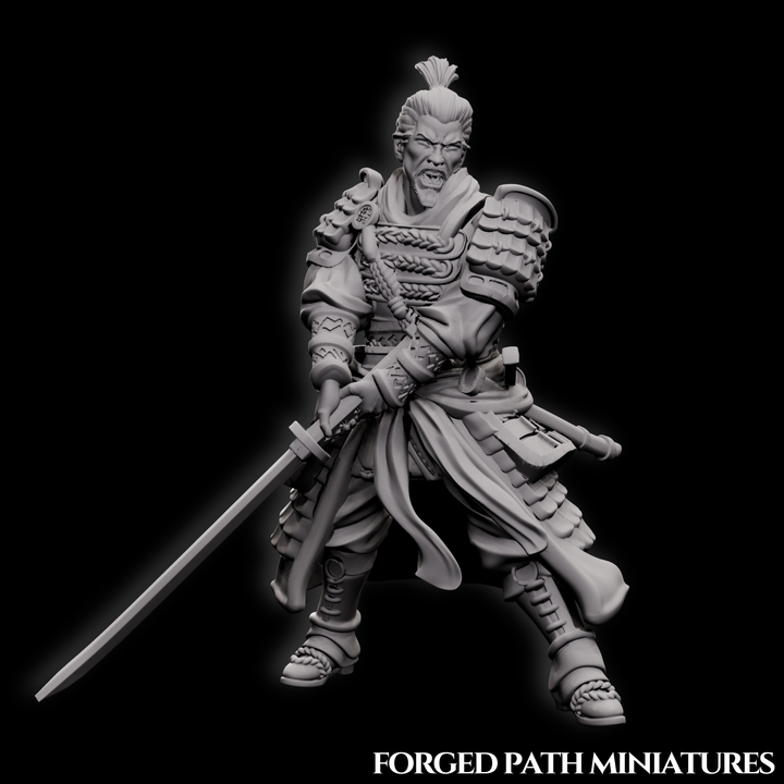 3D Printable Samurai with Katana – 5 STL Miniatures | 30mm Scale | For ...