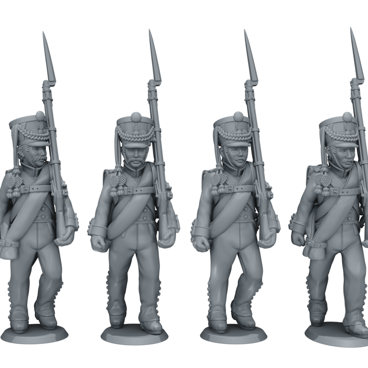 3D Printable 28mm 1809 Kiver Russian Strelki 'March Attack' Set 1 by ...