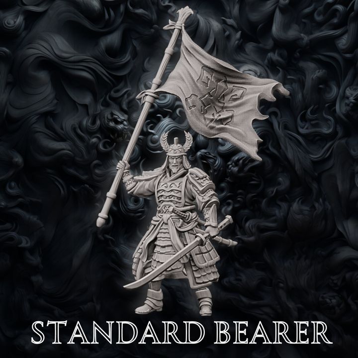 3D Printable Japanese Samurai Command – STL Miniature Set | 3 Leaders ...