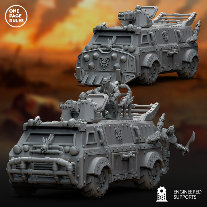 3D Printable Truck - Orc Marauders by One Page Rules