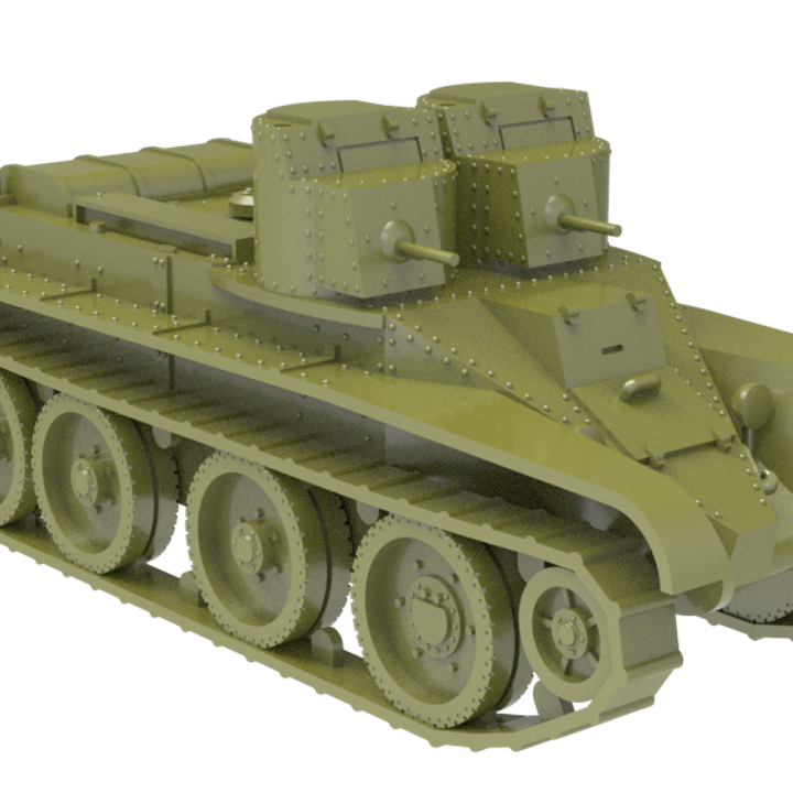 3D Printable Light tank BT-4 (USSR, WW2) by Wargame3d