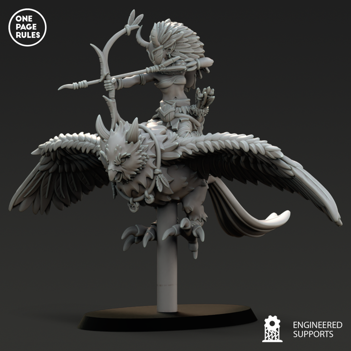 3D Printable Wood Elves - Owl Riders by One Page Rules