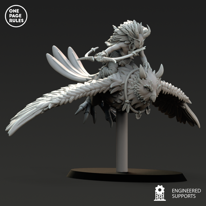 3D Printable Wood Elves - Owl Riders by One Page Rules