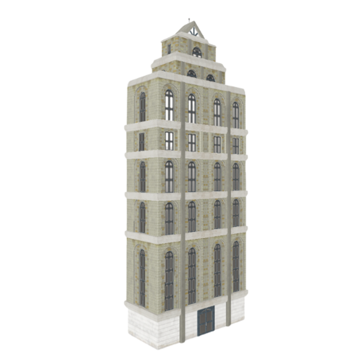 3D Printable Early Skyscraper – Highly Detailed 3D Model by Ahmed