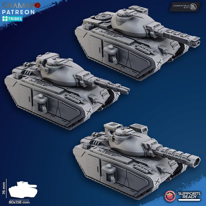 3D Printable Main Battle Tank (Plasma, Laser, Tesla) by Ghamak