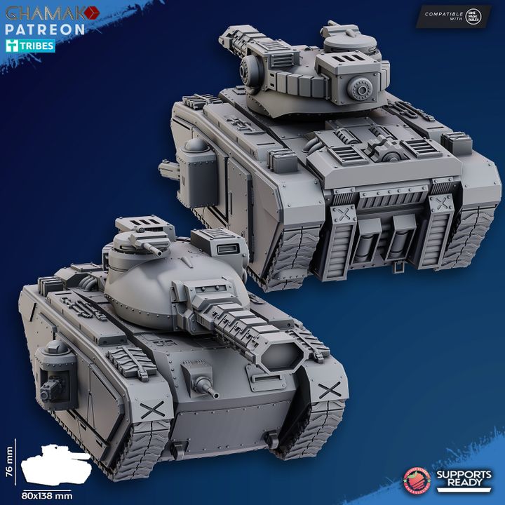 3D Printable Main Battle Tank (Plasma, Laser, Tesla) by Ghamak