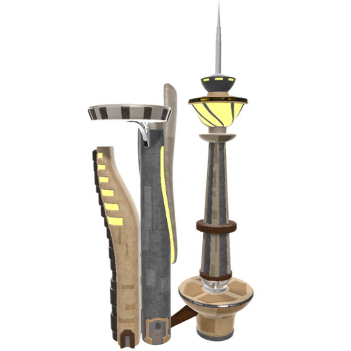 3D Printable Mid-Size Skyscraper 1 – Detailed 3D Printable Urban ...