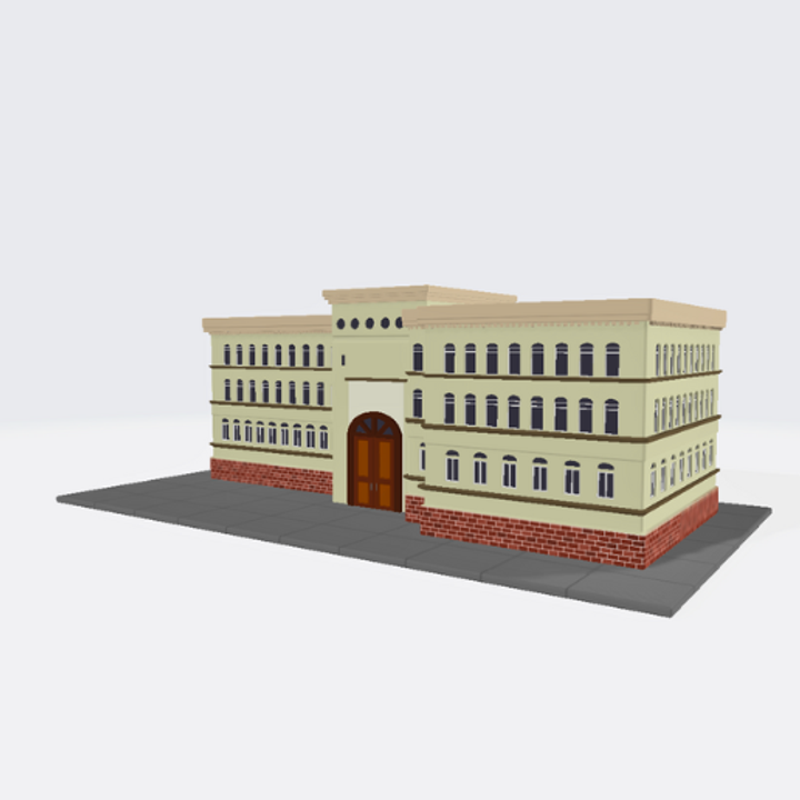 3D Printable Multi-Story School Building – Detailed 3D Printable Model ...