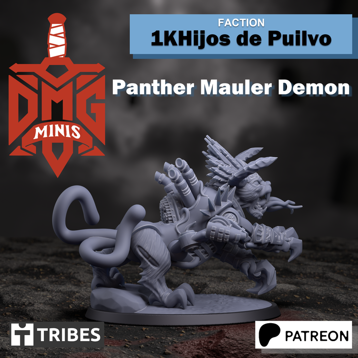 3D Printable 1KHijos Panther Mauler Demon by Chad Hoverter