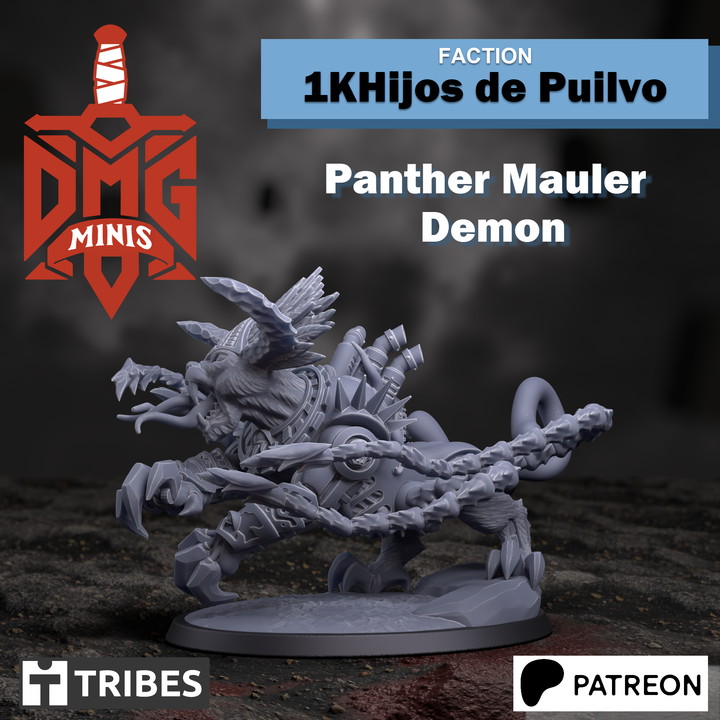 3D Printable 1KHijos Panther Mauler Demon by Chad Hoverter