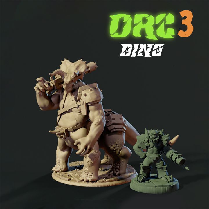 3D Printable Triceratops orc 3 by Dinoworld