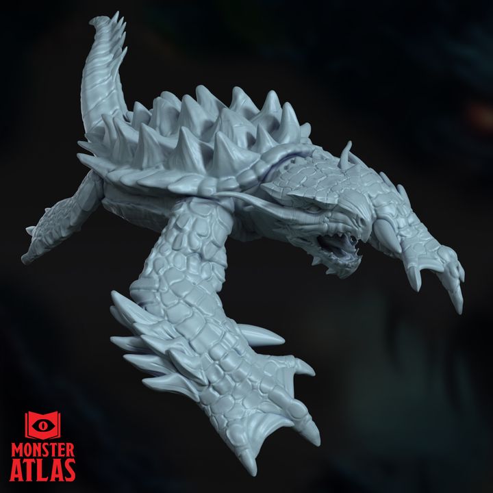 3D Printable Dragon Turtle by Monster Atlas