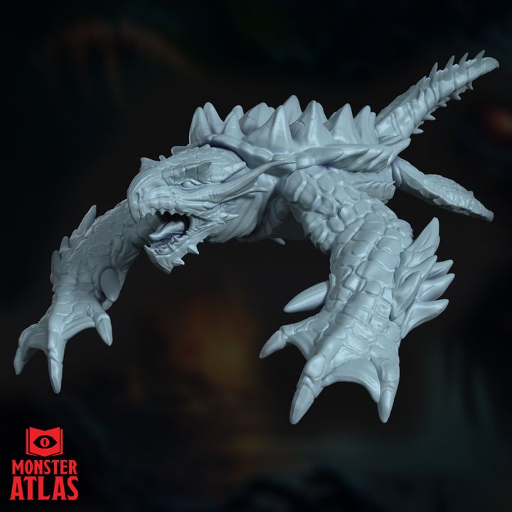 3D Printable Dragon Turtle by Monster Atlas
