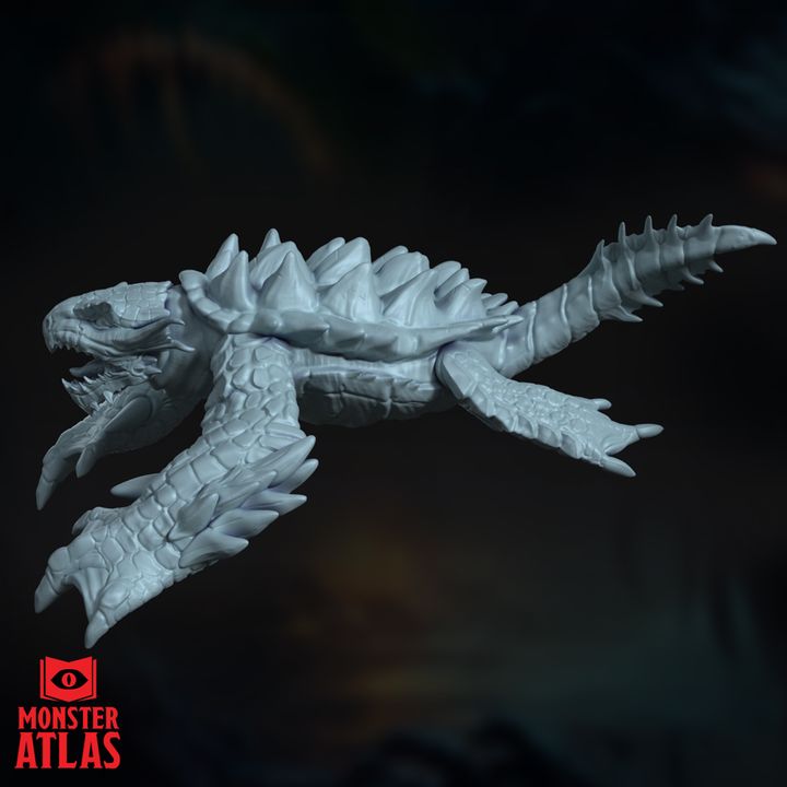 3D Printable Dragon Turtle by Monster Atlas