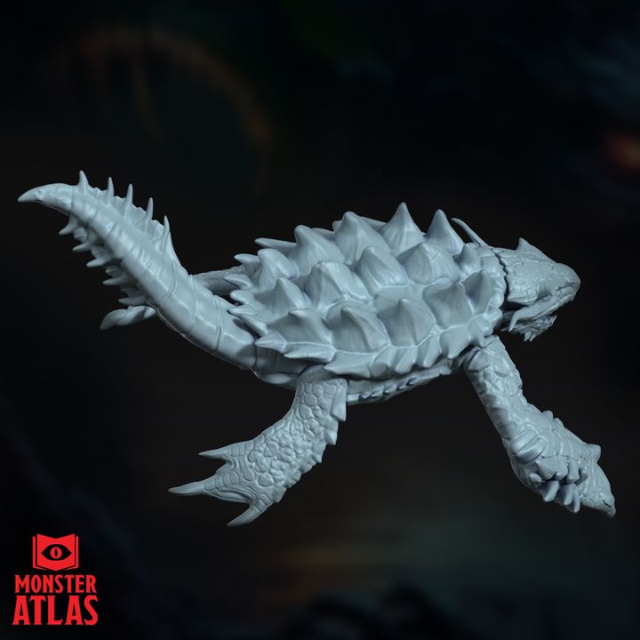 3D Printable Dragon Turtle by Monster Atlas
