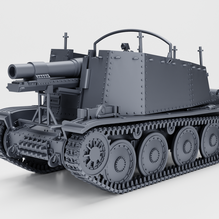 3D Printable sIG 33 auf Panzer 38(t) Ausf.H Grille (Germany, WW2) by ...