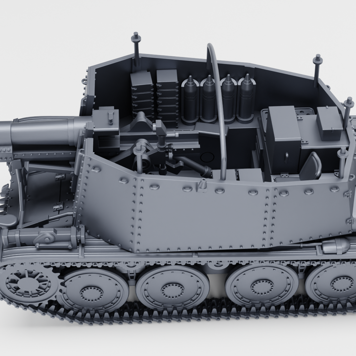 3D Printable sIG 33 auf Panzer 38(t) Ausf.H Grille (Germany, WW2) by ...