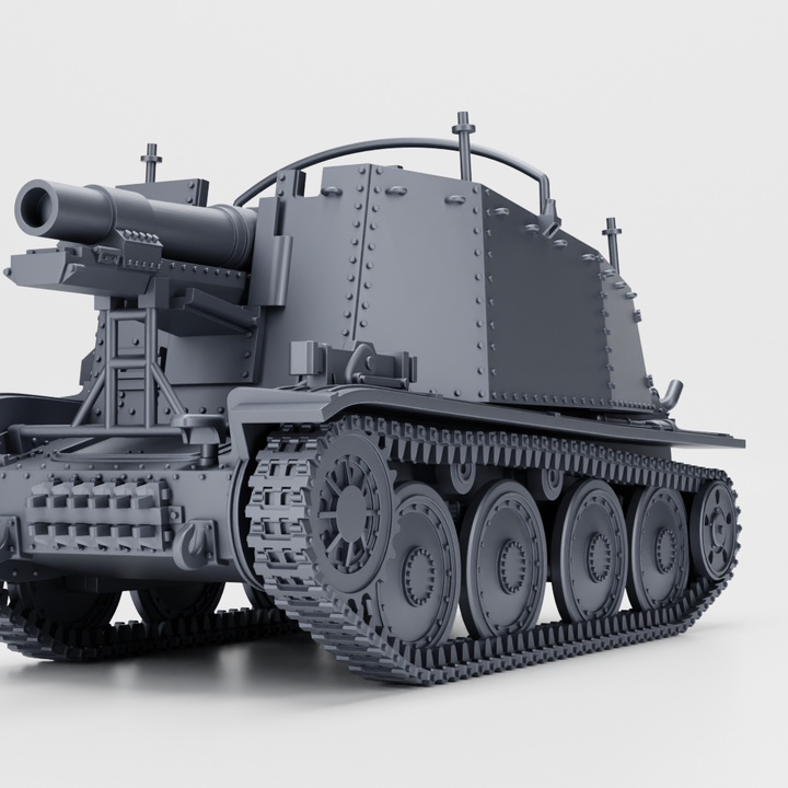 3D Printable sIG 33 auf Panzer 38(t) Ausf.H Grille (Germany, WW2) by ...