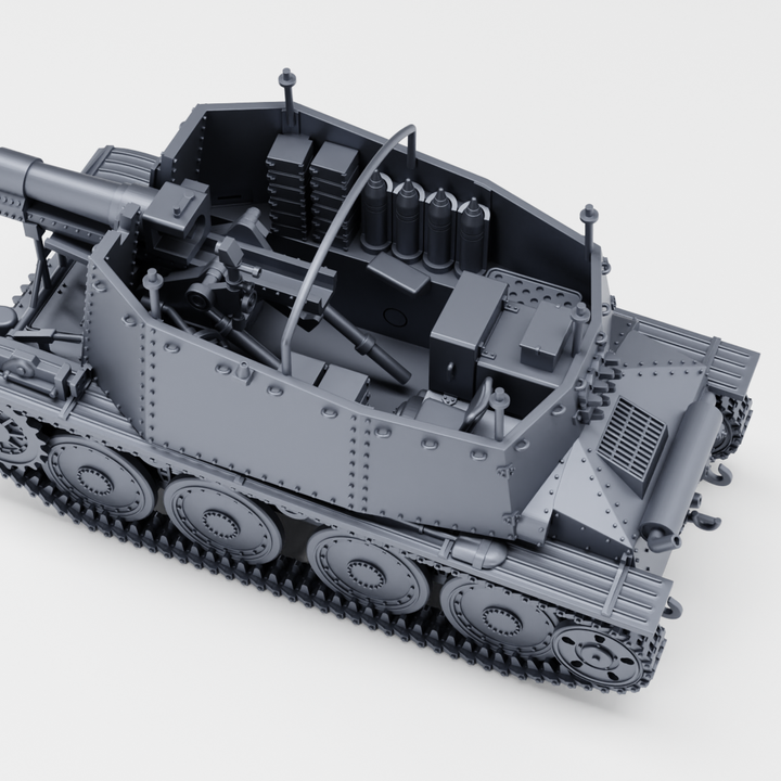 3D Printable sIG 33 auf Panzer 38(t) Ausf.H Grille (Germany, WW2) by ...
