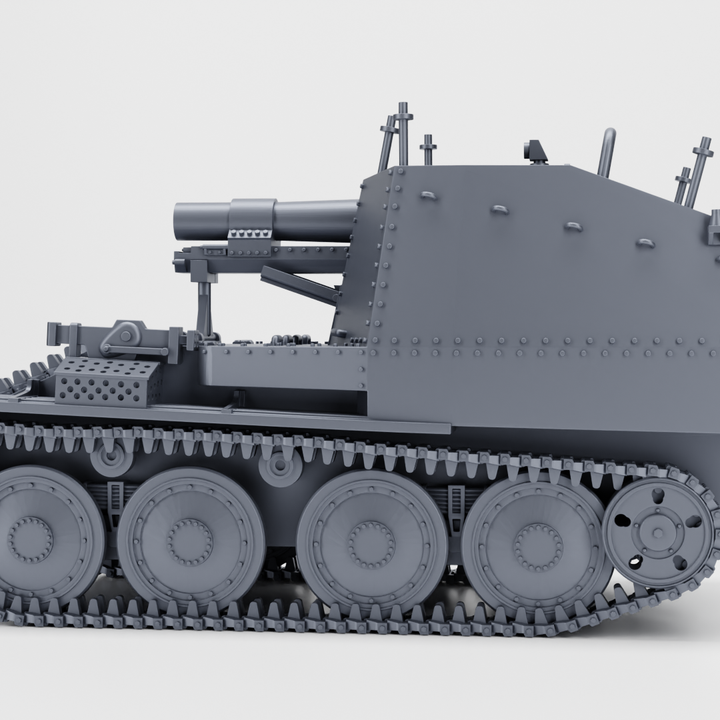 3D Printable sIG 33 auf Panzer 38(t) Ausf.K Grille + 3 Tankmen (Germany ...