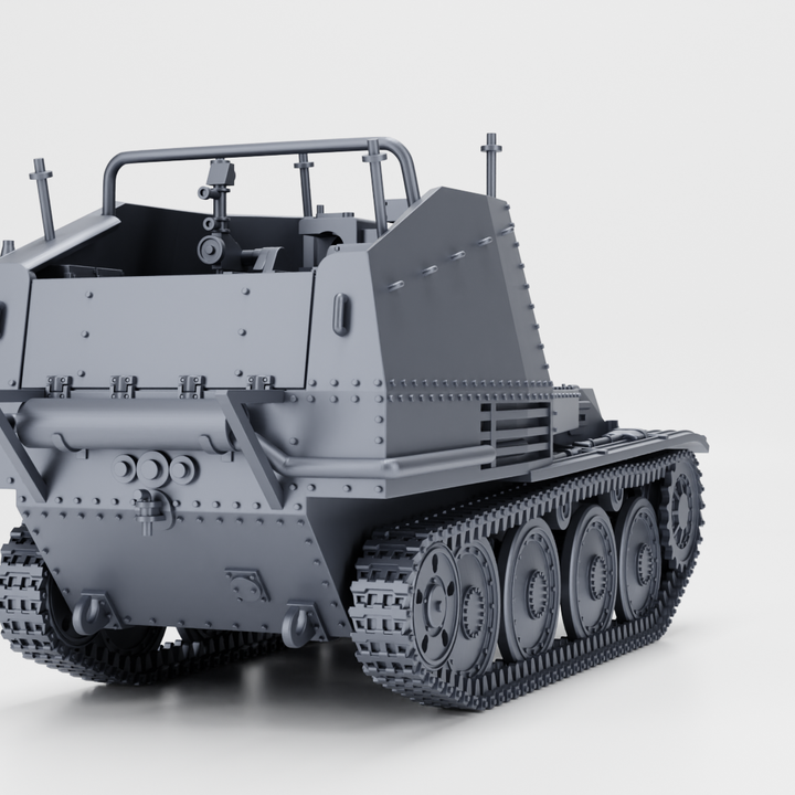 3D Printable sIG 33 auf Panzer 38(t) Ausf.K Grille + 3 Tankmen (Germany ...