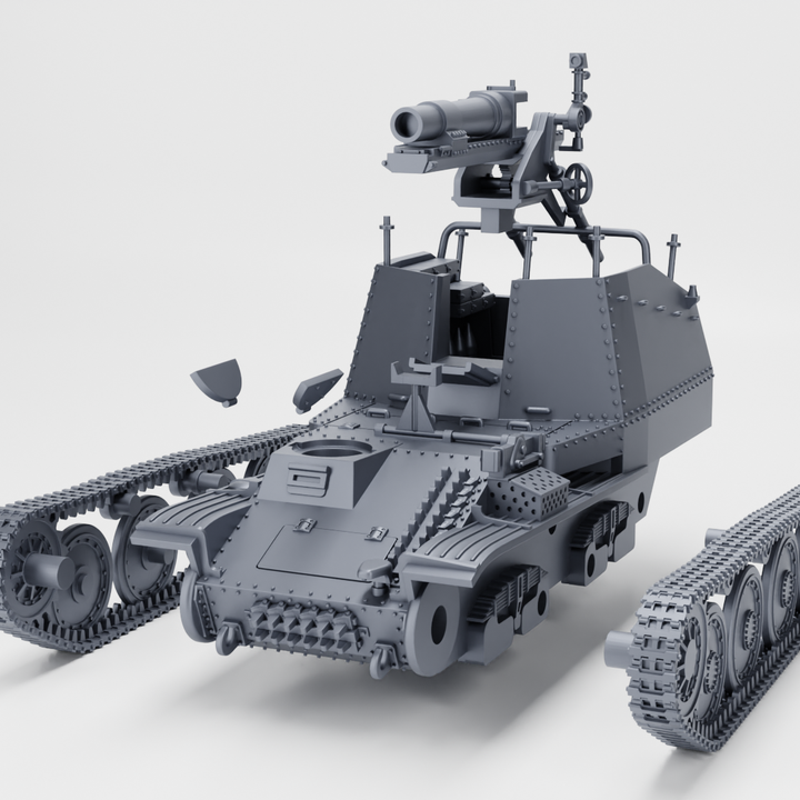 3D Printable sIG 33 auf Panzer 38(t) Ausf.K Grille + 3 Tankmen (Germany ...