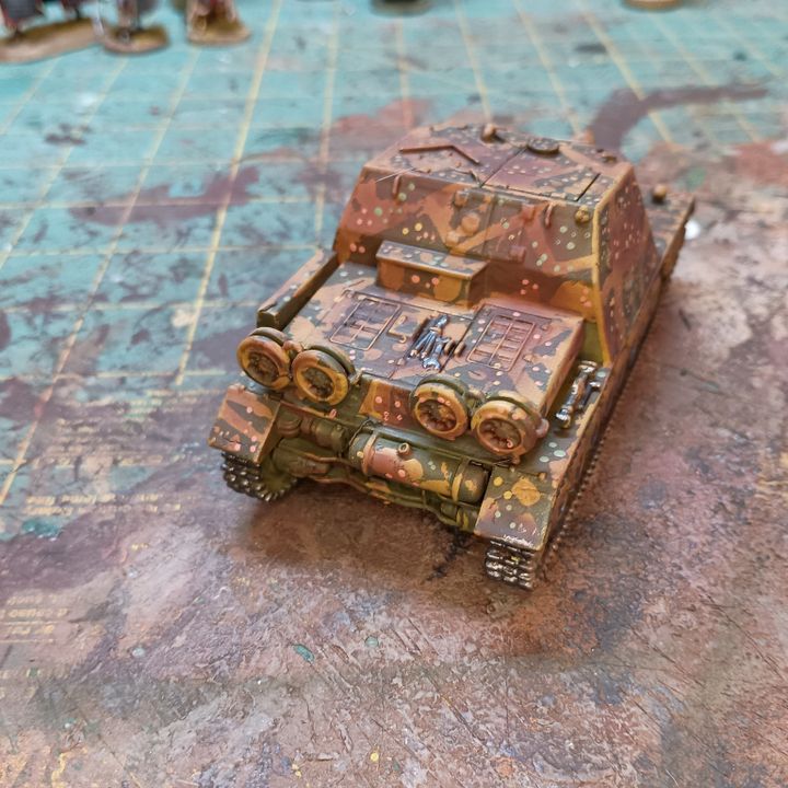 3D Printable Sturmpanzer IV “Brummbar” (early) + 3 Tankmen + side armor ...