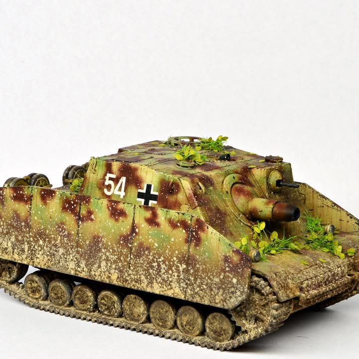 3D Printable Sturmpanzer IV “Brummbar” (late) + 3 Tankmen + side armor ...