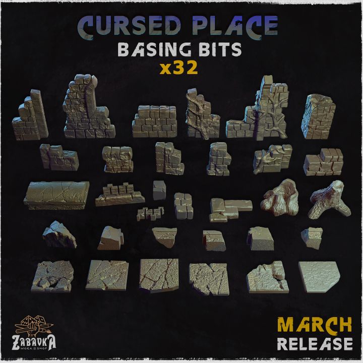 3D Printable Basing Bits - Cursed Place by Zabavka Workshop