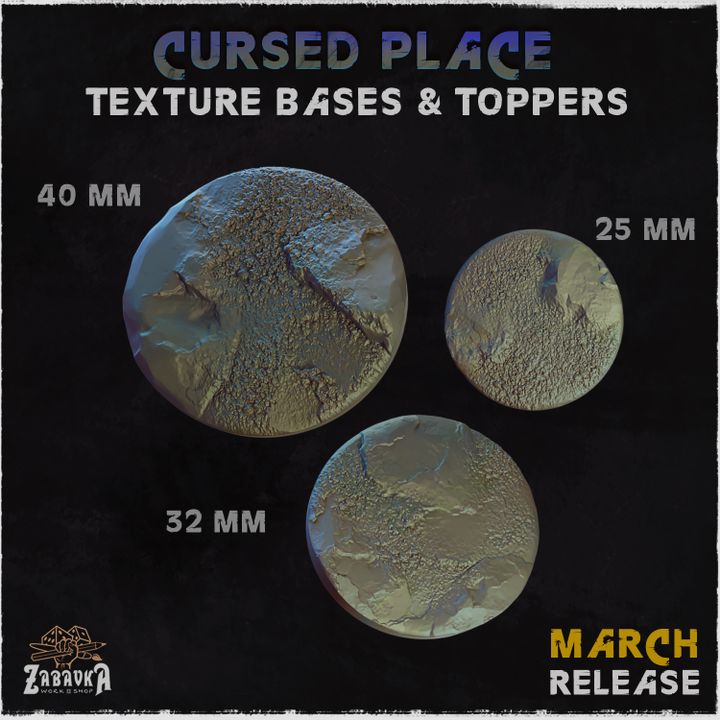 3D Printable Cursed Place - Bases & Toppers (Small Set) by Zabavka Workshop