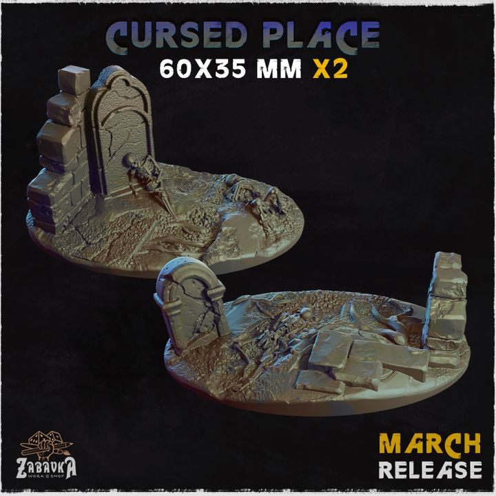 3D Printable Cursed Place - Bases & Toppers (Big Set++) by Zabavka Workshop